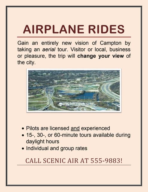 Airplane rides | DOCX