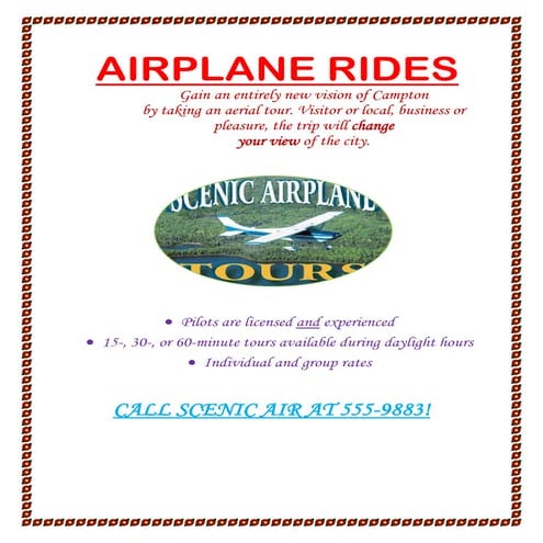 Airplane rides | DOCX