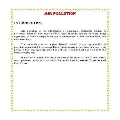 Air pollution | DOCX