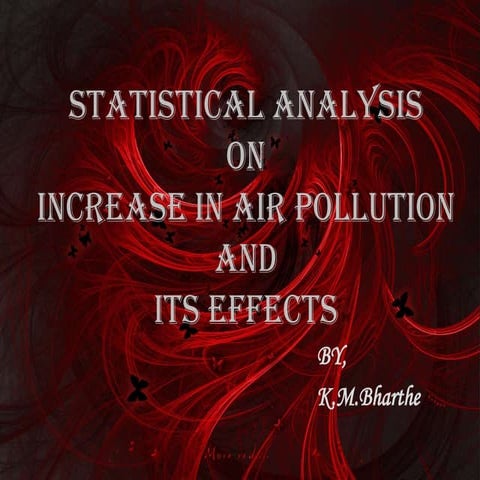 Statistical analysis of Air pollution | PPTX