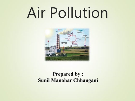 Air Pollution (slide presentation) | PPTX | Indoor Environmental ...