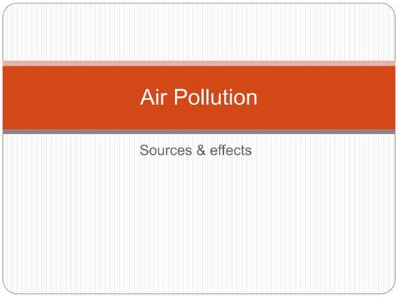 Monitoring of air pollution | PPT