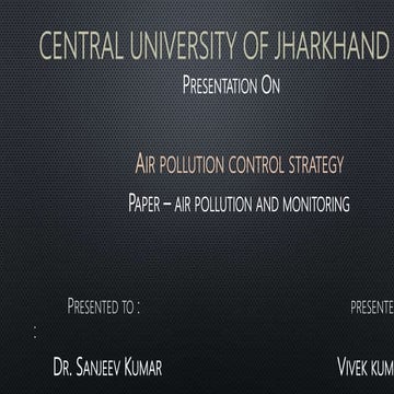 Air pollution control | PPTX