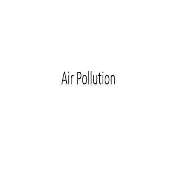 Comprehensive Overview of Air Pollution: History, Effects, and Control ...