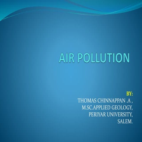 Air pollution in geology based | PPT