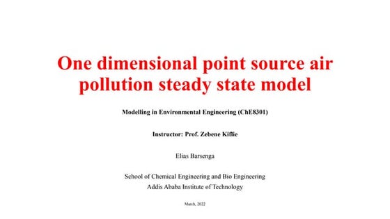 Gaussian Plume Dispersion Model Pptx