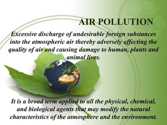 Air pollution: source, effect and cont | PPTX | Indoor Environmental ...
