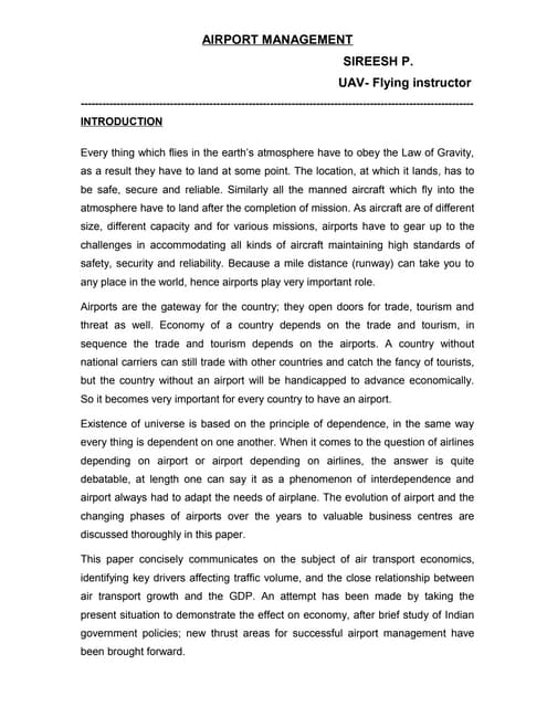 Airport organization chart | PPT