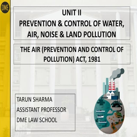 Air (Prevention and Control of pollution) Act,1981.pdf | Indoor ...
