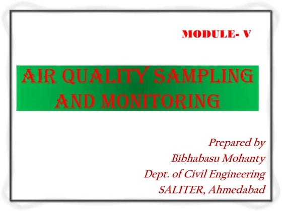 Air quality sampling and monitoring | PPT