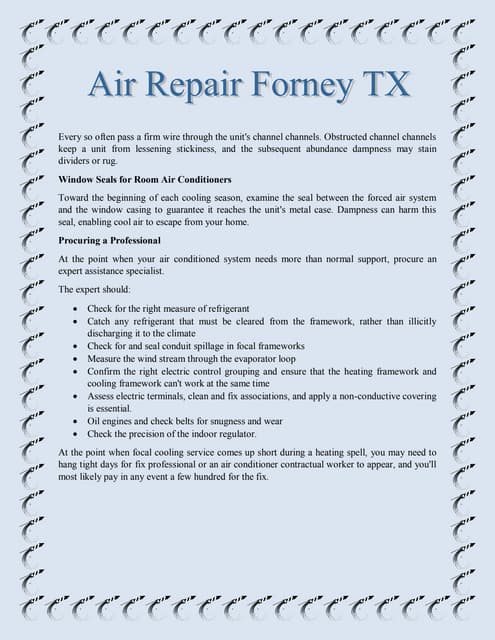 Refrigeration Maintenance Fan Coil Checklist | PDF