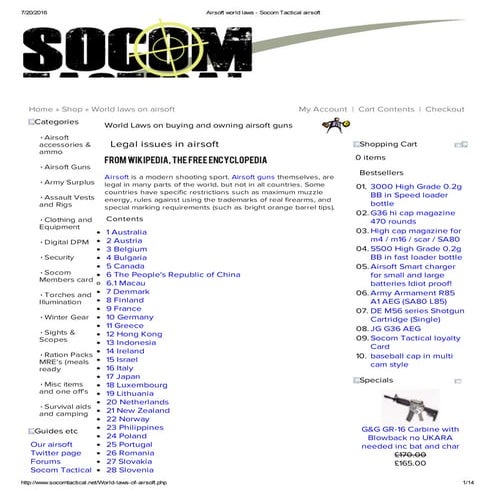 Airsoft world laws socom tactical airsoft | PDF