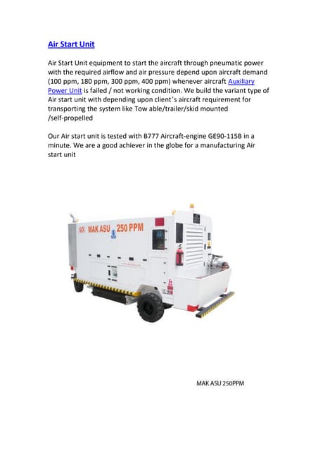 Ground Support Equipment for aircraft | PPT