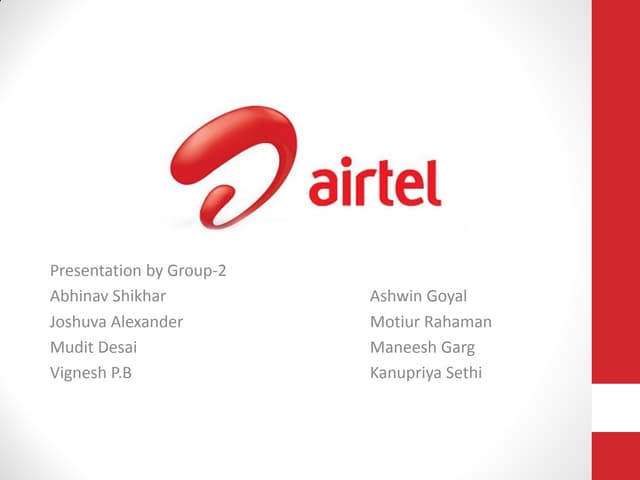 Airtel ppt new | PDF