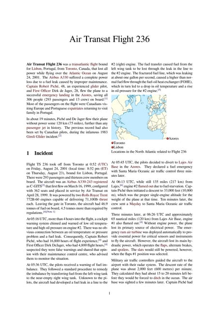 Air France Flight 4590 An Accident Investigation Report | PDF