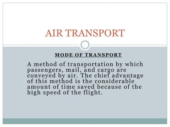 Air transportation history | PDF | Air Travel | Travel Type