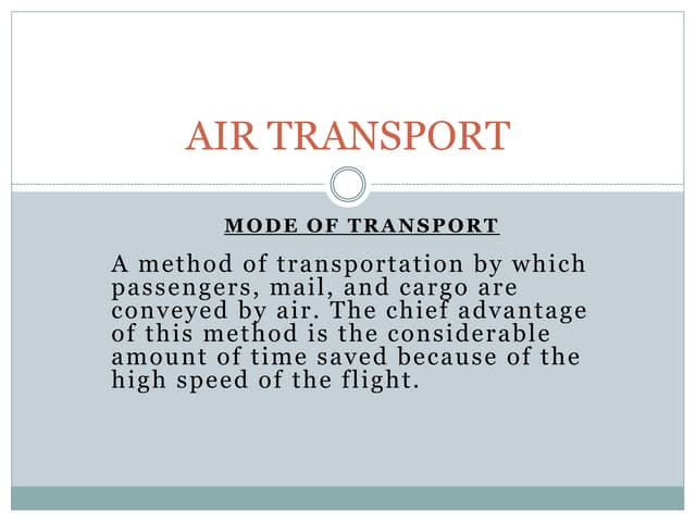 Air transportation history | PDF