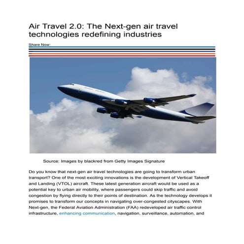 Air Travel 2.0_ The Next-gen air travel technologies redefining ...
