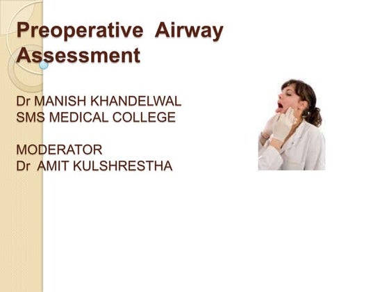 Airway assessment in anaesthesia | PPTX