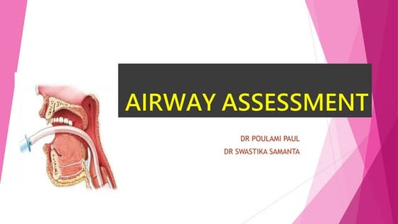 Airway assessment in anaesthesia | PPTX