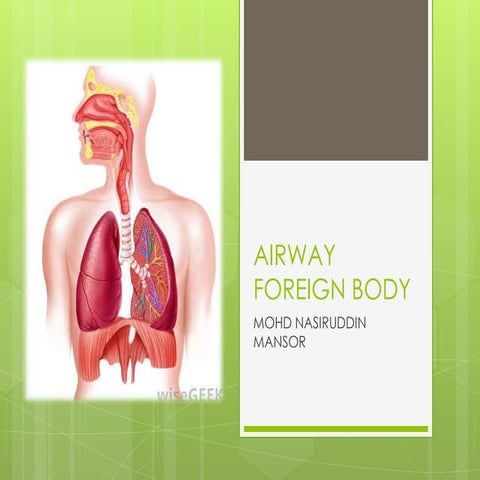 Foreign body in ENT | PPTX