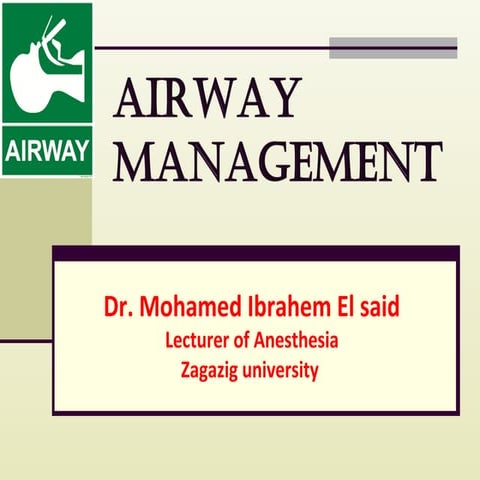 Airway management | PPT