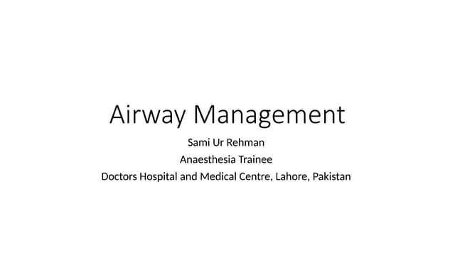 Airway assessment | PPTX