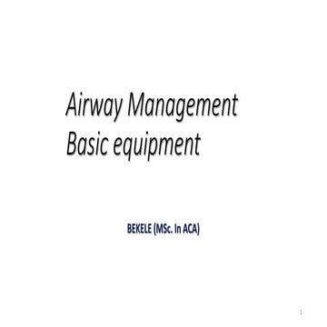 Basic Airway Management | PPTX
