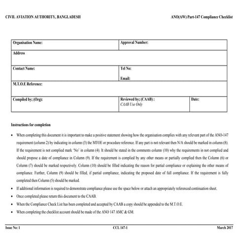 Compliance check List of CAAB ANO(AW) Part-147.pdf