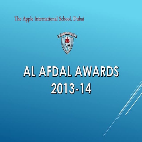 Winners - The Apple International School, Dubai. Al Afdal Awards 2013 ...