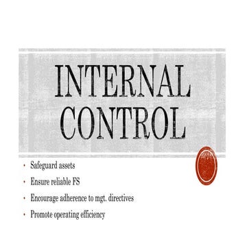 AIS INTERNAL CONTROL | PPTX
