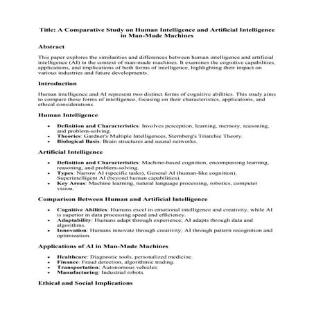 AI Sample Term Paper of calcutta university | PDF