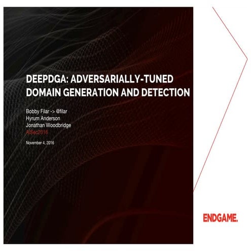 Deep DGA: Adversarially-Tuned Domain Generation and Detection | PDF