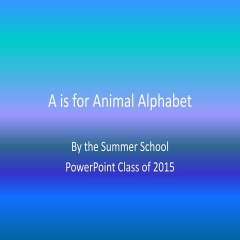Animal alphabet | PPTX