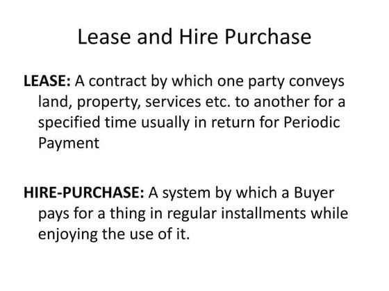 Hire purchase | PPTX