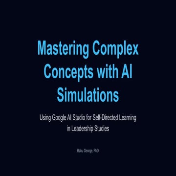 Using AI Simulations for Concept Mastery | PPTX