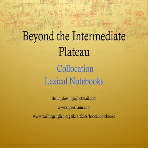 Lexical Notebooks and Collocations | PPT