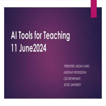PD Deck on AI for Teachers & Educators | Presentation Slides for ...