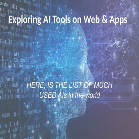 AI tools on web and applications for different usages present .pptx