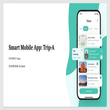 Smart Mobile App Pitch Deck丨AI Travel App Presentation Template | PPTX