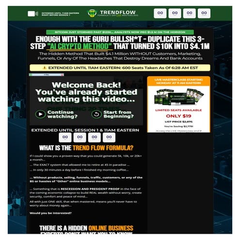 AI Trend Flow Formula Review - Five-Day Live Masterclass with Sean ...