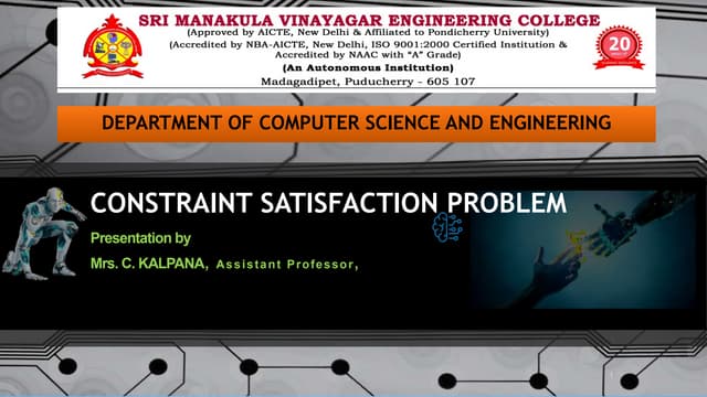 Ai Unit 1 Constraint Satisfaction Problem And Mea Pptx