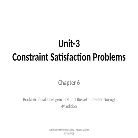 AI Unit-3(Ch-6_CSP) Constraint satisfaction problem.pptx
