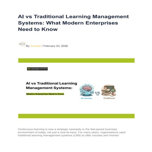 AI vs Traditional Learning Management Systems: What Modern Enterprises ...