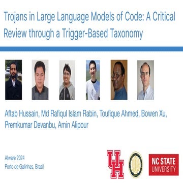 Trojans In Llms Of Code A Critical Review Through A Trigger Based