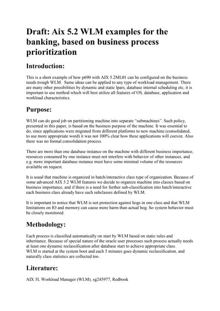 Aix workload manager | PDF Aix workload manager | PDF