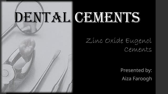 Zinc oxide eugenol | PPTX