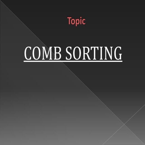 Aizaz comb sort | PPTX