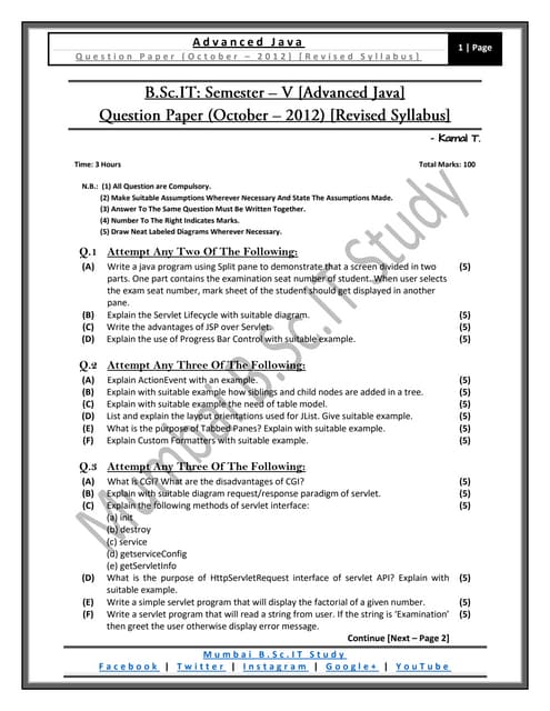 Microprocessor Architecture (Question Paper) [April – 2017 | 75:25 Pattern] | PDF