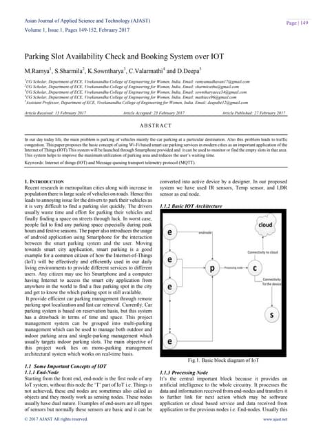 SMART CAR-PARKING SYSTEM USING IOT | PPTX
